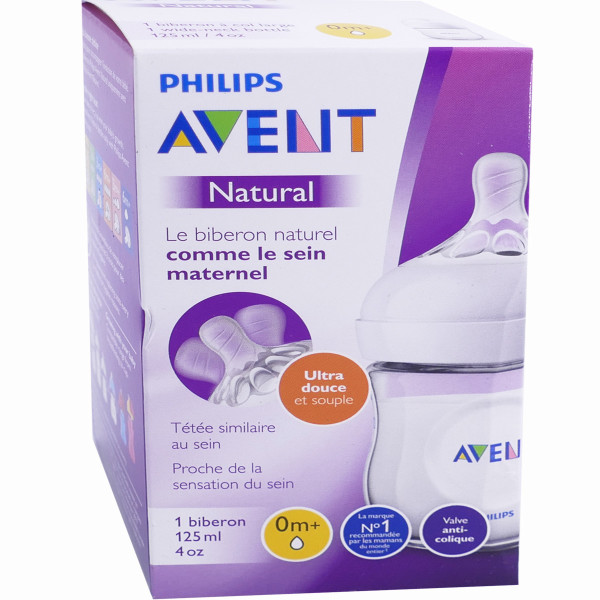 AVENT BIBERON NATURAL 125 ML 0M+ - Bébé - Pharmashopdiscount.com