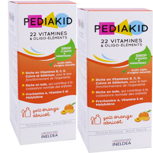 PACK PROMO PEDIAKID 22 VITAMINES 2X125 ML - Compléments alimentaires ...