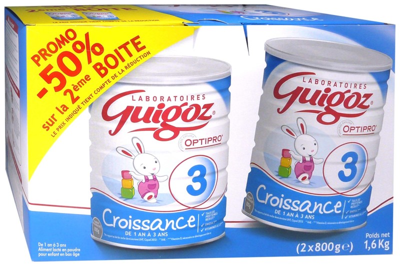 GUIGOZ LAIT CROISSANCE LOT 2x800G - Bébé - Pharmashopdiscount.com