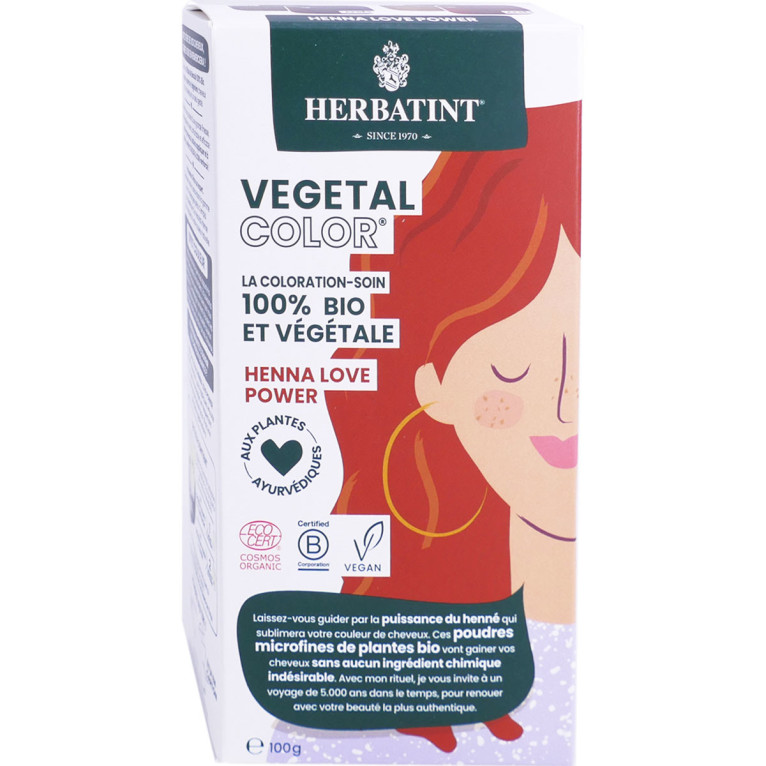 HERBATINT VEGETAL COLOR BIO HENNA LOVE POWER 100G