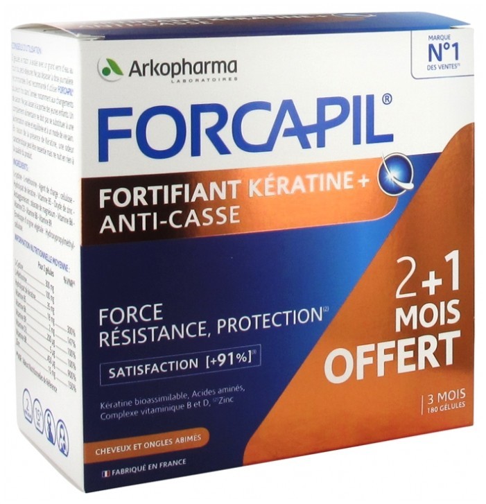 ARKOPHARMA FORCAPIL FORTIFIANT KERATINE + 180 GÉLULES