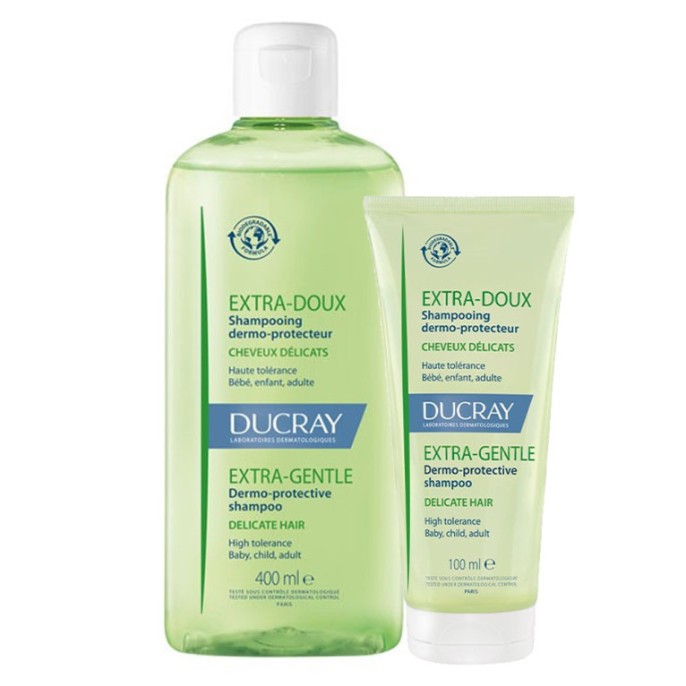 DUCRAY SHAMPOOING EXTRA DOUX DERMO-¨PROTECTEUR 400ML + 100ML