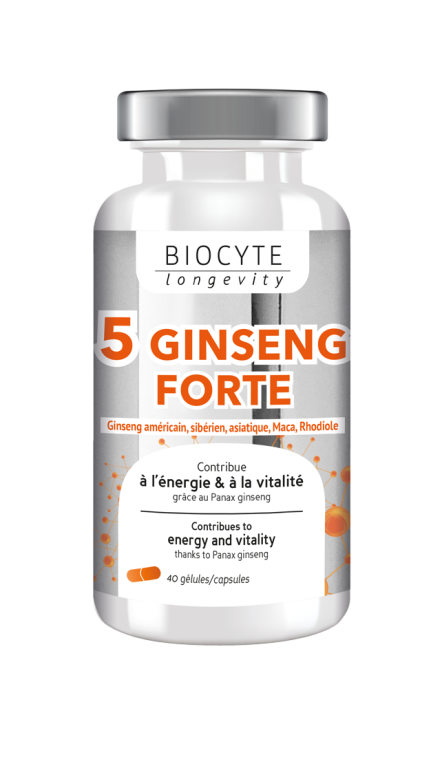BIOCYTE 5 GINSENG FORTE MEMOIRE ENERGIE VITALITE 40 GELULES