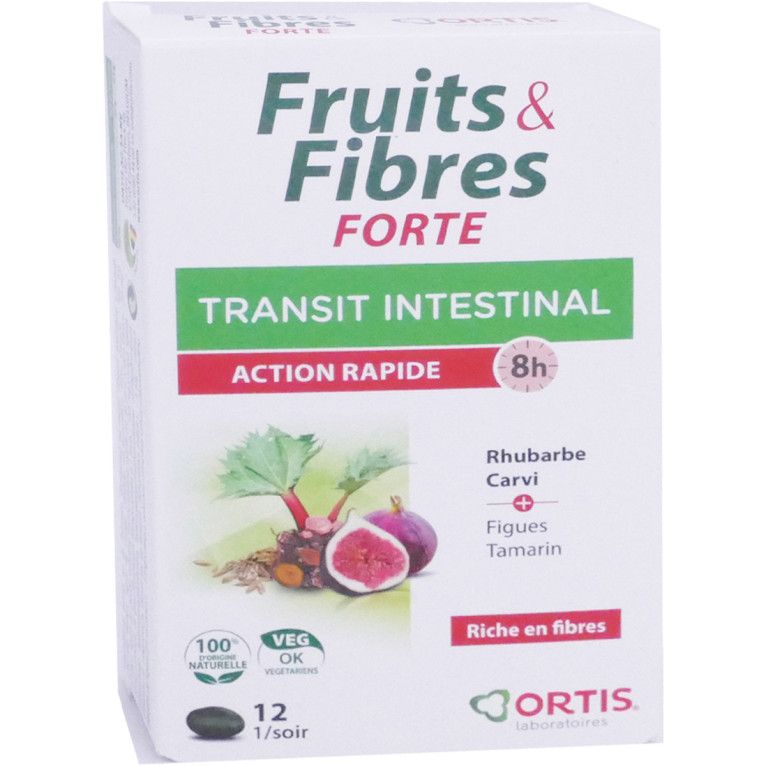 ORTIS FRUITS & FIBRES FORTE 12 GELULES ACTION RAPIDE