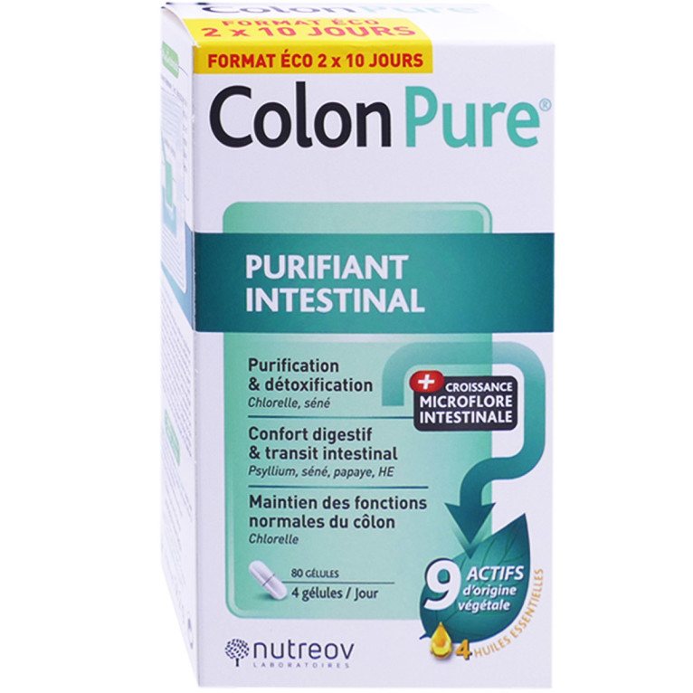 NUTREOV COLON PURE PURIFIANT INTESTINAL 80 GELULES