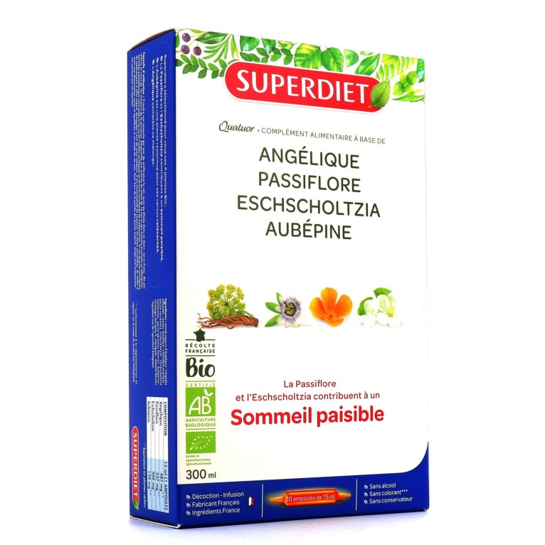 SUPER DIET SOMMEIL PAISIBLE BIO 20 AMPOULES