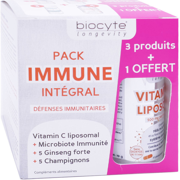 BIOCYTE PACK IMMUNE INTEGRAL 3 PRODUITS + 1 OFFERT - Compléments ...
