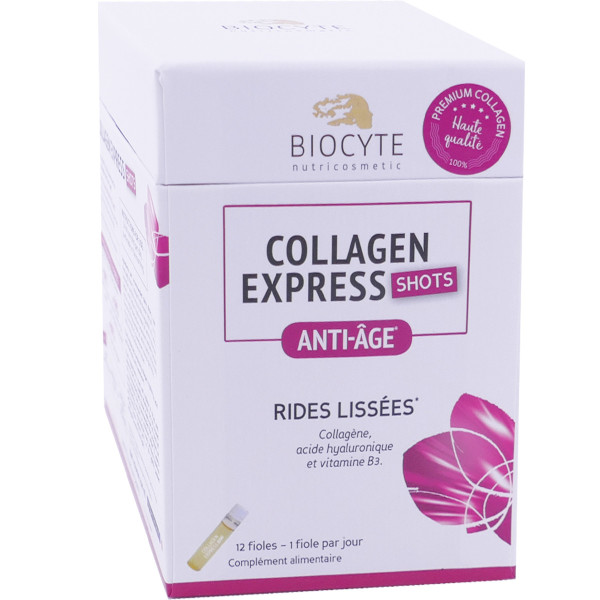 BIOCYTE COLLAGEN EXPRESS SHOTS ANTI-AGE 12 FIOLES - Compléments ...