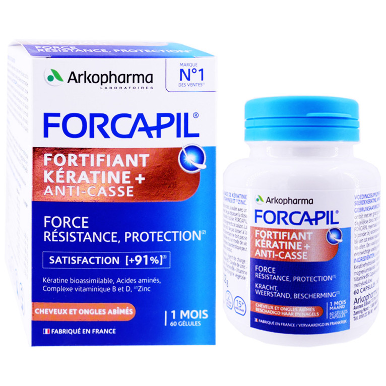 ARKOPHARMA FORCAPIL FORTIFIANT KERATINE + ANTI-CASSE 60 GELULES