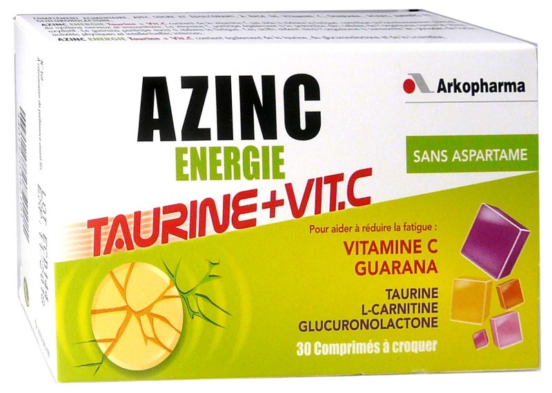 AZINC ENERGIE TAURINE + VIT.C 30 COMPRIMES - Compléments alimentaires ...