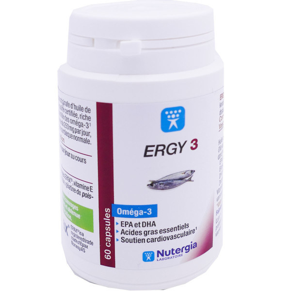 NUTERGIA ERGY 3 OMEGA 3 60 CAPSULES - Compléments alimentaires ...