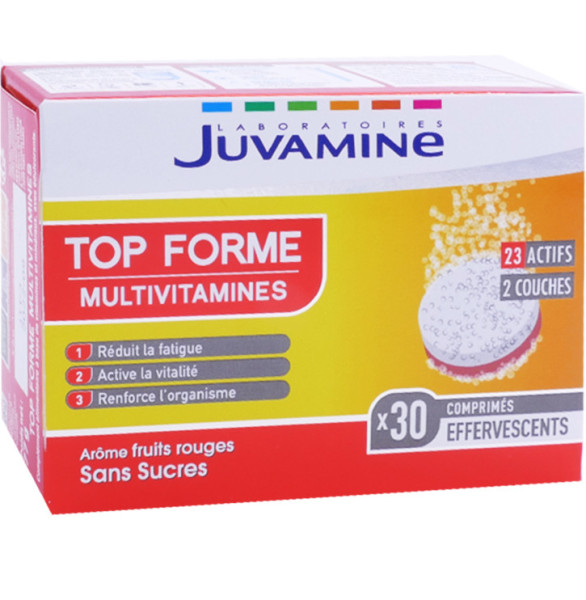JUVAMINE TOP FORME X30 COMPRIMES ARÔME FRUITS ROUGES - Compléments ...