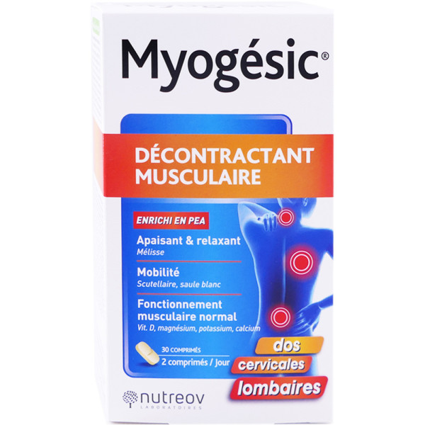 NUTREOV MYOGESIC DECONTRACTANT MUSCULAIRE 30 COMPRIMES - Compléments ...