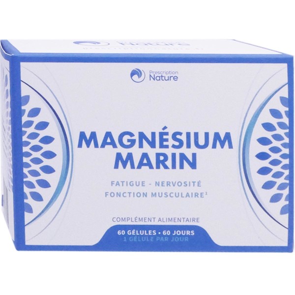 PRESCRIPTION NATURE MAGNESIUM MARIN 60 GELULES - Compléments ...