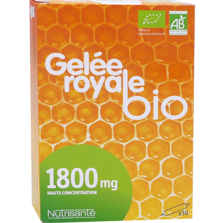 NUTRISANTE GELEE ROYALE BIO 1800 MG 10 ML X 10 AMPOULES