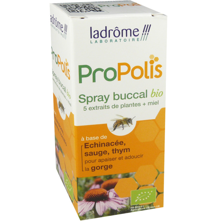 LADROME PROPOLIS SPRAY BUCCAL BIO 5 PLANTES + MIEL 30 ML