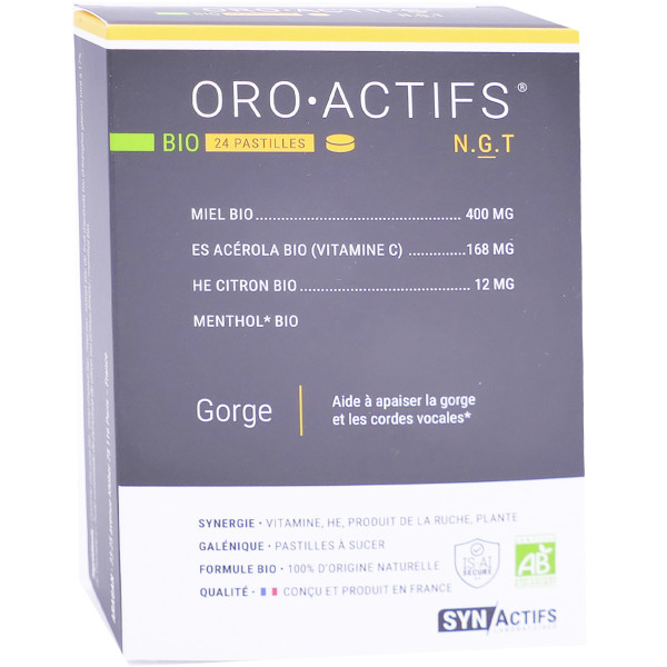 ARAGAN SYNACTIFS ORO.ACTIFS 24 PASTILLES - Compléments alimentaires ...