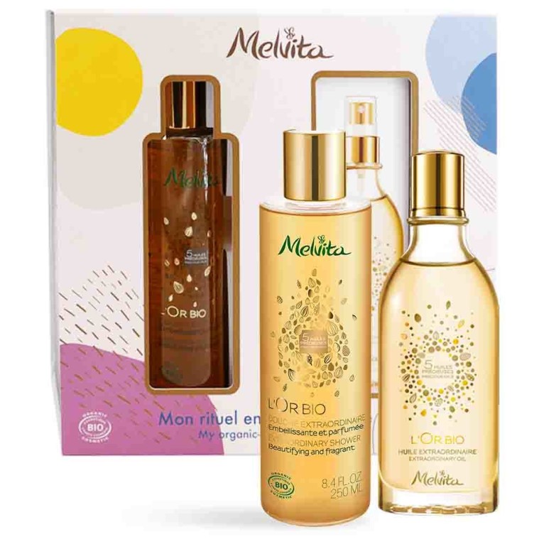 MELVITA COFFRET MON RITUEL ENSOLEILLE BIO 2 SOINS