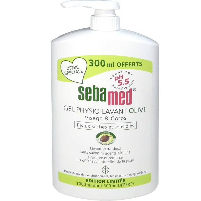 SEBAMED GEL PHYSIO-LAVANT OLIVE PEAUX SENSIBLES 1L