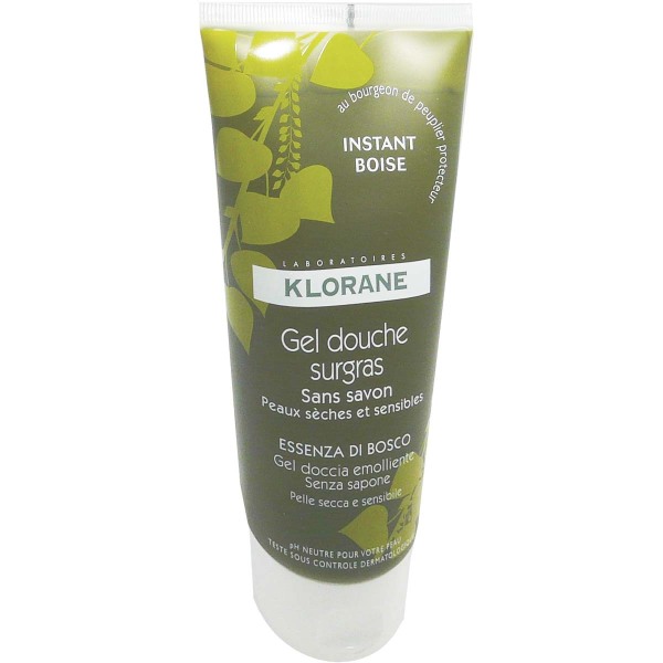 KLORANE GEL DOUCHE SURGRAS SANS SAVON PEAUX SECHE ET SENSIBLE INSTANT BOISE