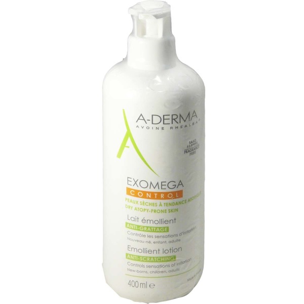 A-DERMA EXOMEGA CONTROL LAIT EMOLIENT 400ML - Beauté ...