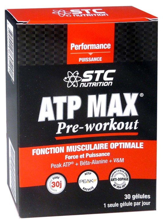 STC NUTRITION ATP MAX PRE-WORKOUT 30 GELULES