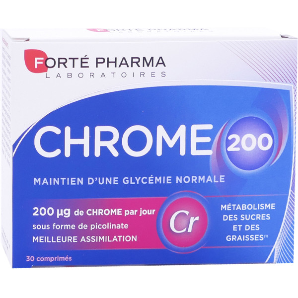 FORTE PHARMA CHROME 200 30 COMPRIMES - Compléments alimentaires ...