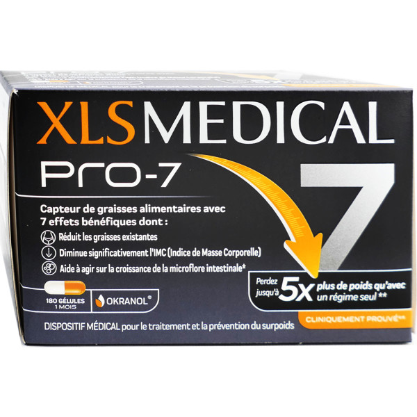 XLS MEDICAL PRO 7 180 GELULES - Minceur - Pharmashopdiscount.com