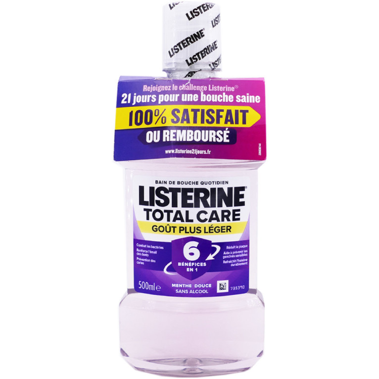 LISTERINE BAIN DE BOUCHE TOTAL CARE GOUT PLUS LEGER 500ML