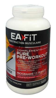 EAFIT PURE PRE WORKOUT FRUITS ROUGES 330G