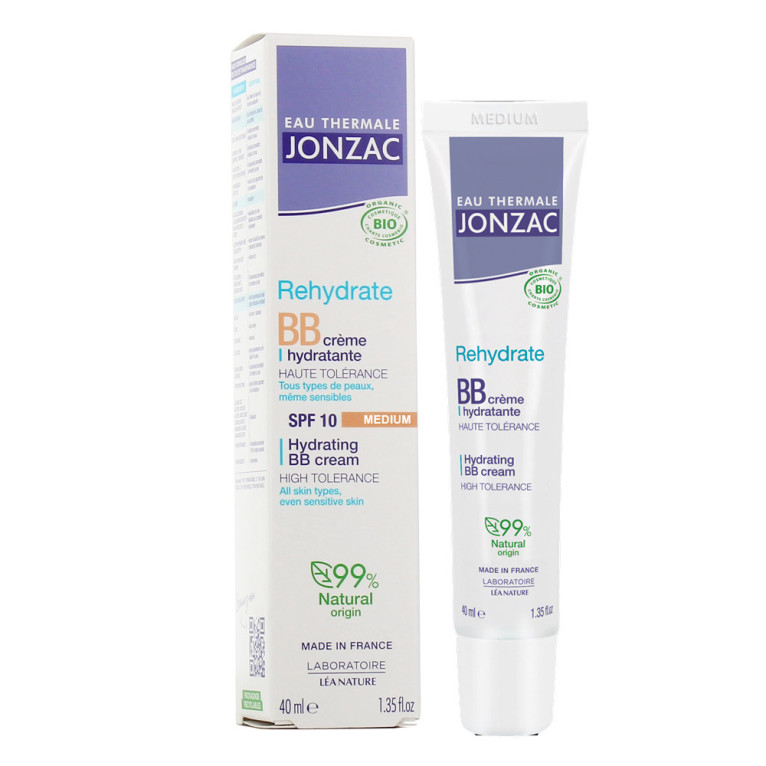 JONZAC REHYDRATE BB CREME MEDIUM HAUTE TOLERANCE 40 ML BIO