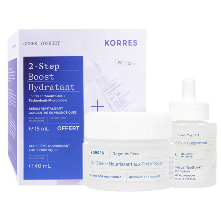 KORRES COFFRET 2 STEP BOOST HYDRATANT SÉRUM + GEL CRÈME