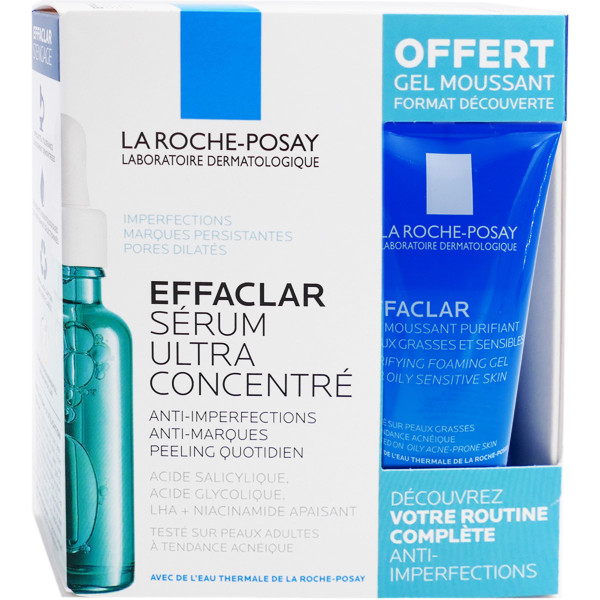 LA ROCHE POSAY EFFACLAR SERUM ULTRA CONCENTRE 30ML + GEL MOUSSANT 50ML ...