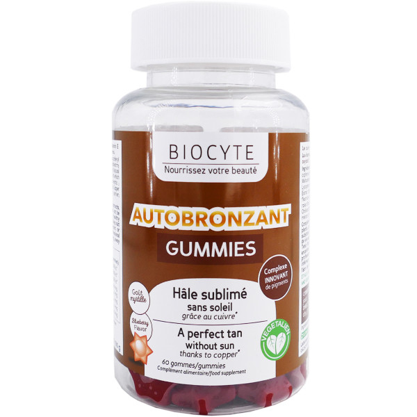 BIOCYTE AUTOBRONZANT GUMMIES 60 GOMMES - Beauté - Pharmashopdiscount.com