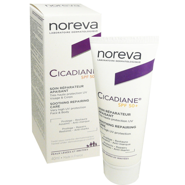 noreva cicadiane spf 50 + soin reparateur apaisant 40 ml - Beauté ...